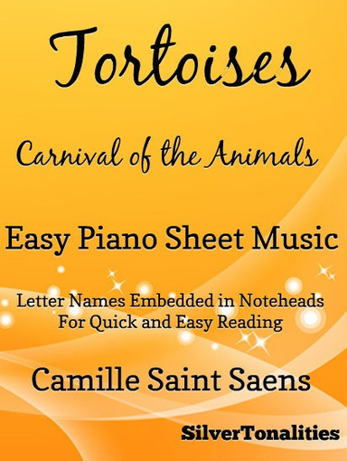 Tortoises Carnival of the Animals Easy Piano Sheet Music