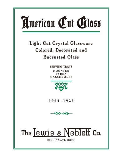 Lewis & Neblett Co. Cut Glass Catalogue - October 1924