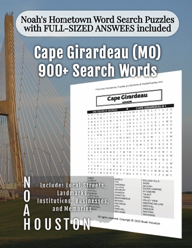Noah’s Hometown Word Search Puzzles with FULL-SIZED ANSWERS included ...