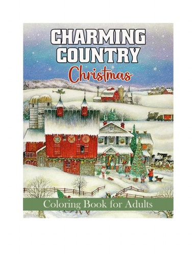 Charming Country Christmas Coloring Book for Adults: Giant Super Jumbo ...