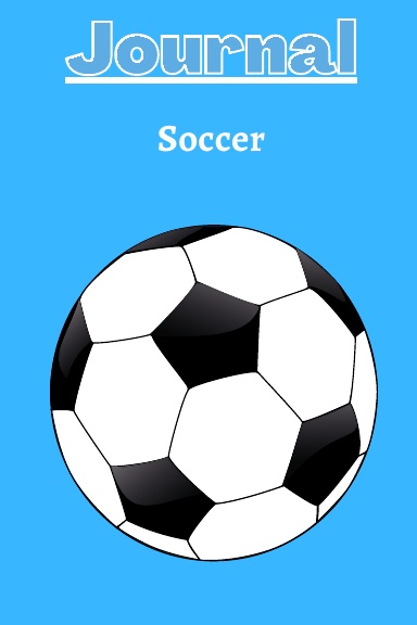 soccer Journal with a light blue background