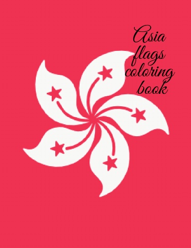 Asia flags coloring book
