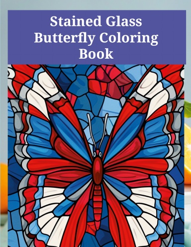 Stained Glass Butterfly Coloring Book