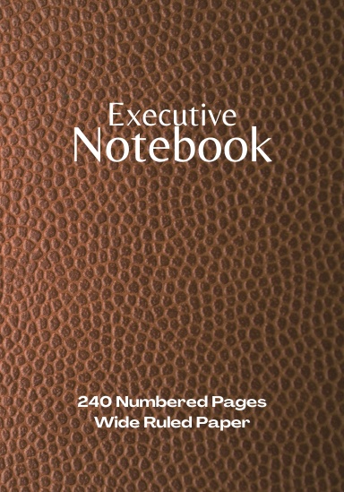 Coil Bound Wide Ruled Executive Notebook with Numbered Pages