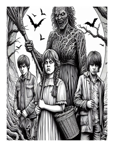 Adult Coloring Book: Horror Children of the Damn Coloring Book ...