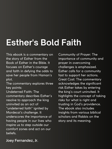 Esther's Bold Faith