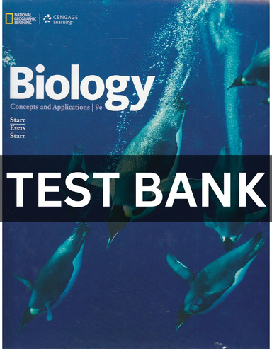 Test Bank Biology Concepts and Applications (High School Edition), 9th ...