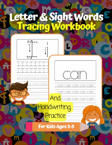 Letter & Sight Words Tracing Workbook And Handwriting Practice For Kids ...