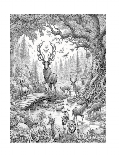 Adult Coloring Book: World's Most Expensive Whimsical Magical Forest ...